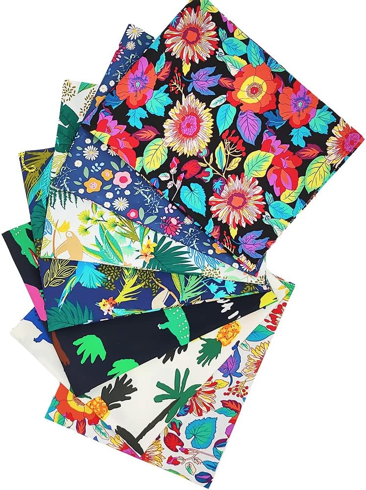 Amazon.com: QDOLEQ 7pcs 19.68” x 19.68” (50cm x 50cm), 100% Cotton ...