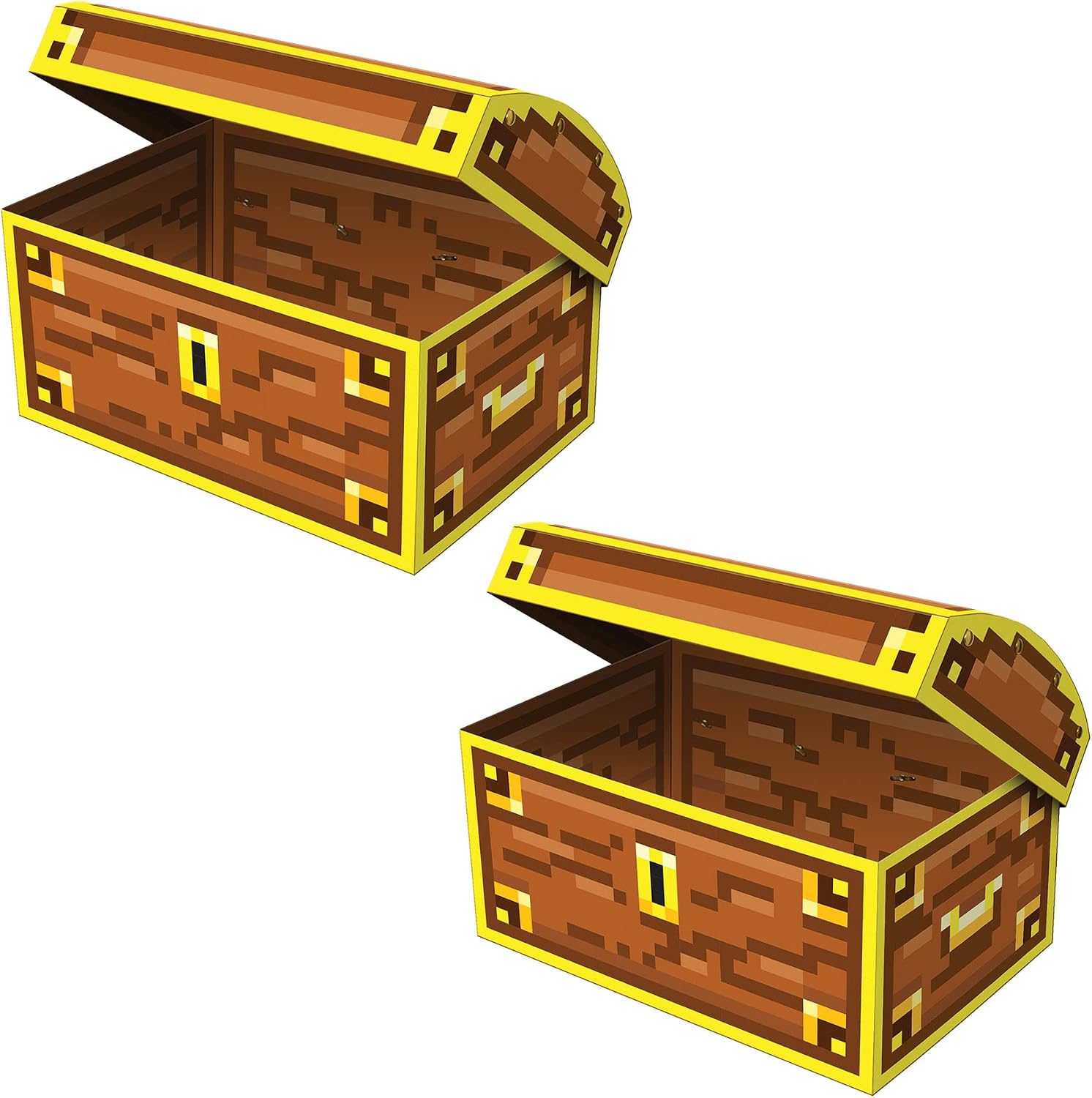 Amazon.com: Beistle 2 Piece Three Dimensional Pixelated Treasure Chests ...