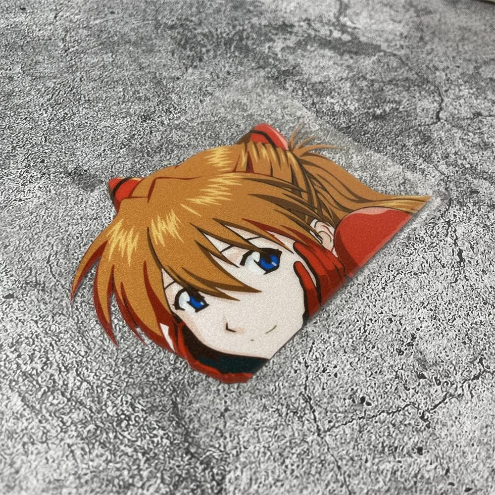 Amazon.com - Car Styling Stickers for Anime Asuka Peeker Girl Cartoon ...