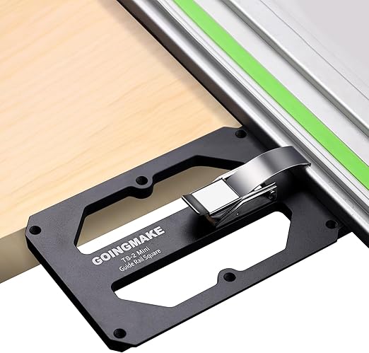 GOINGMAKE Compact Guide Rail Square with Edge Support,Track Saw Square ...