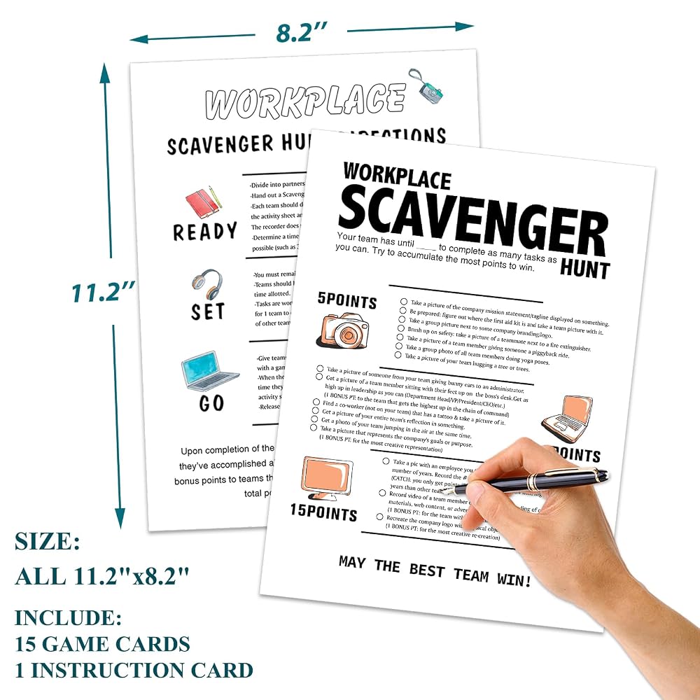 Work Party Photo Scavenger Hunt,Office Party Game & Philippines | Ubuy