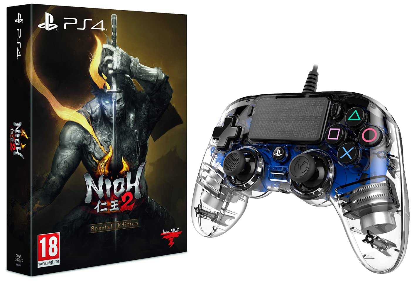 Buy PS4 Nioh 2 - Special Edition (PS4)+Nacon Wired Illuminated Compact ...