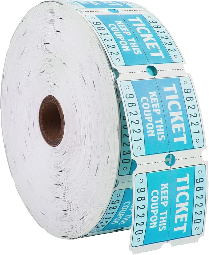 Amazon.com : L LIKED Raffle Tickets Double Roll 2000 Tickets ...