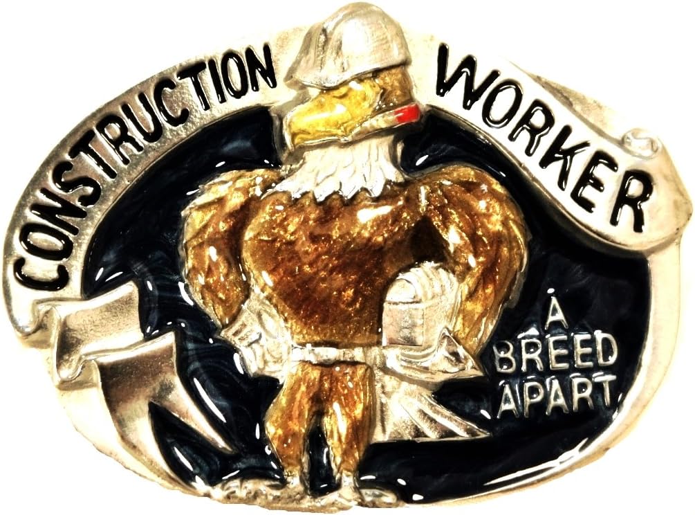 Amazon.com: CONSTRUCTION WORKER BUILDER'S PEWTER BELT BUCKLE - GREAT ...