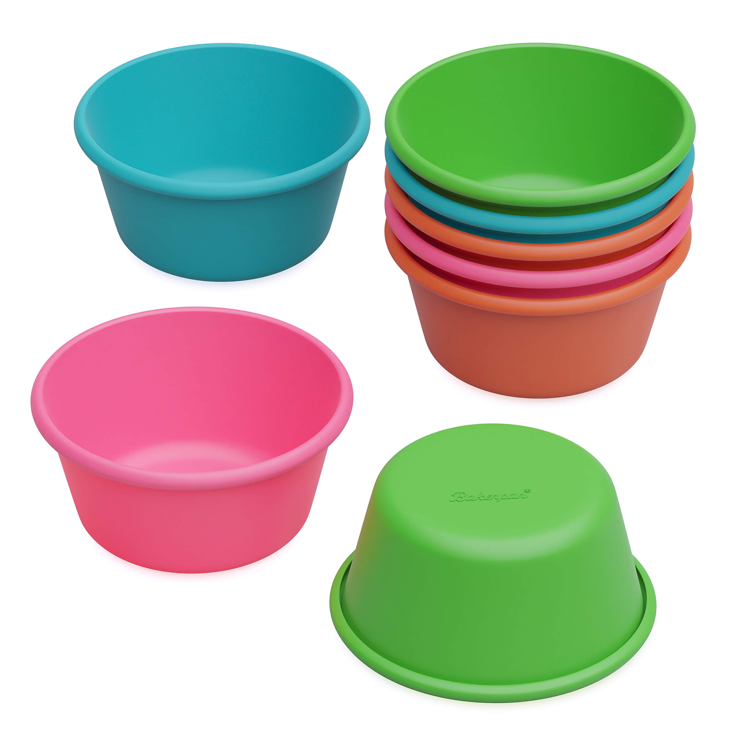 Amazon.com: Bakerpan Silicone Jumbo Muffin Cups For Baking, Smooth ...