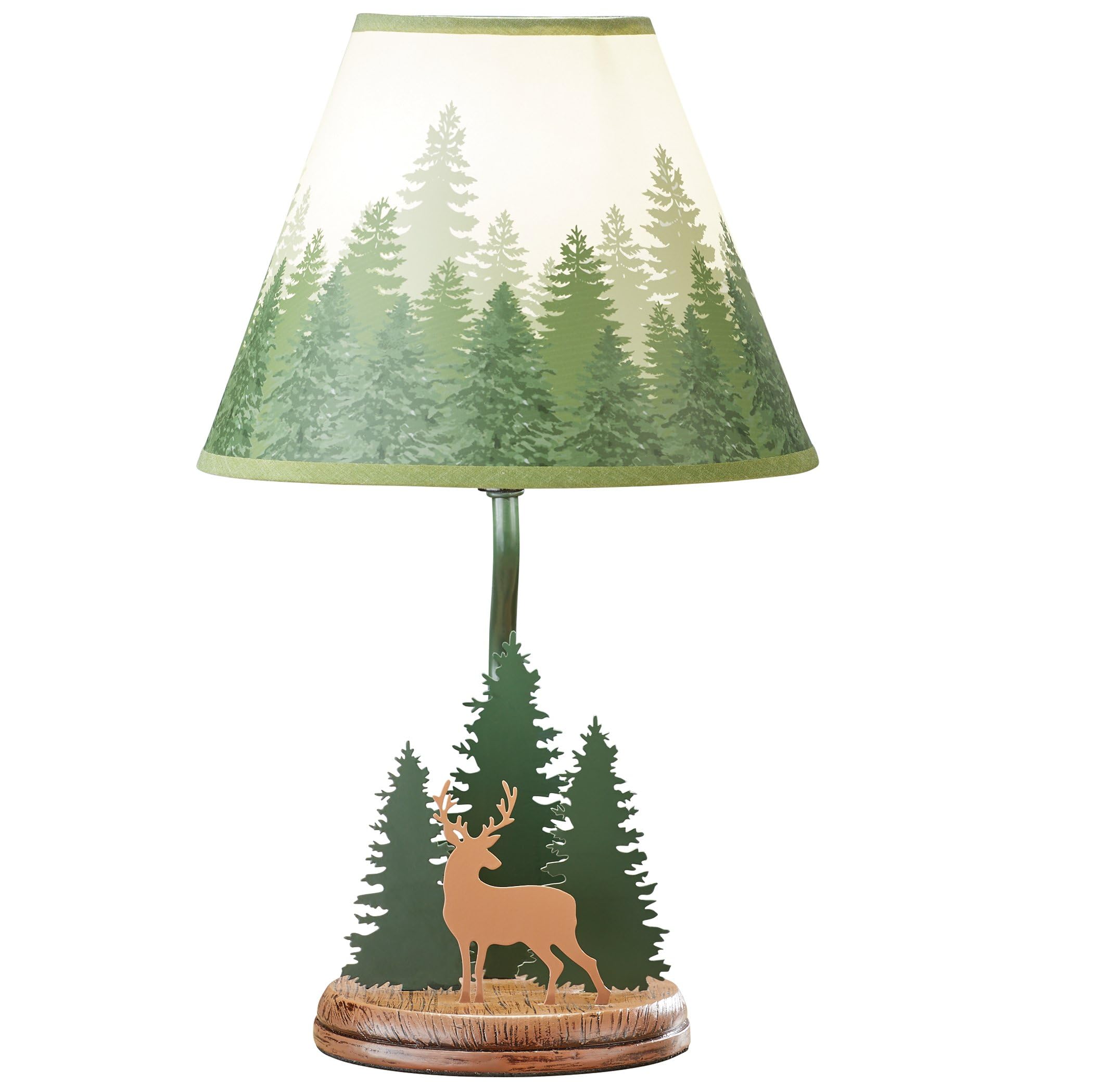Collections Etc Northwoods Deer in Evergreen Forest Table Lamp - Amazon.com