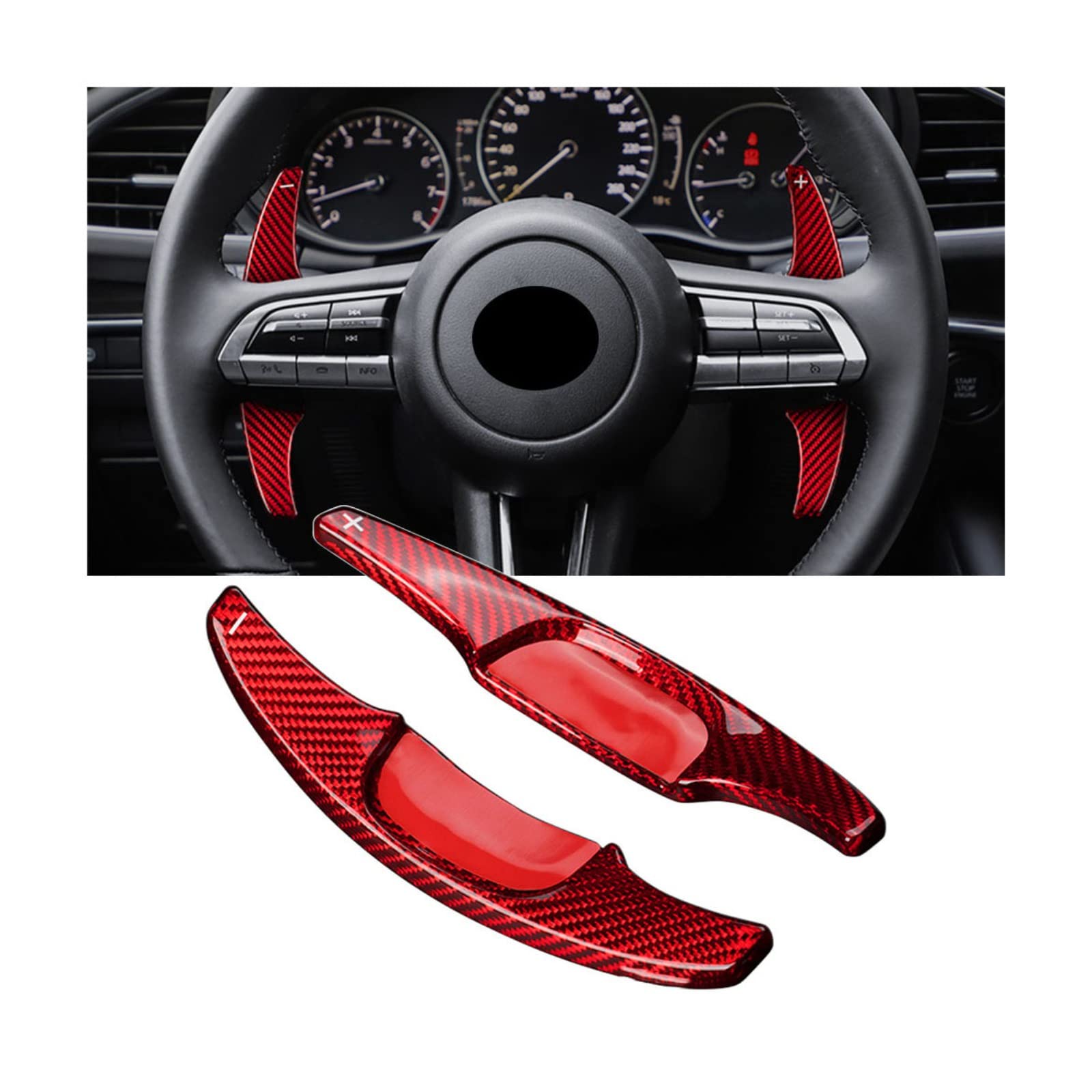 Amazon.com: Carbon Fiber Paddle shifters,for Mazda 3 2020 2021, 2Pcs ...