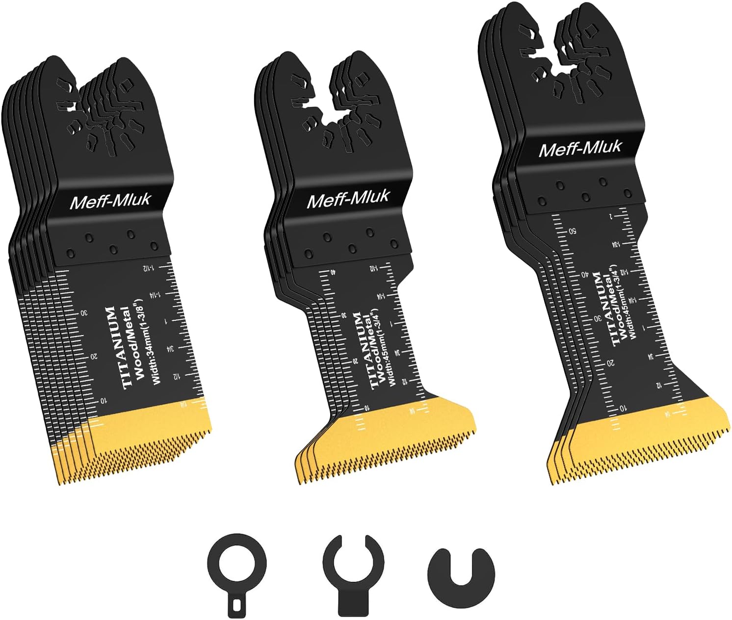 Meff-Mluk 15PCS Titanium Oscillating Saw Blades Metal Cutting ...