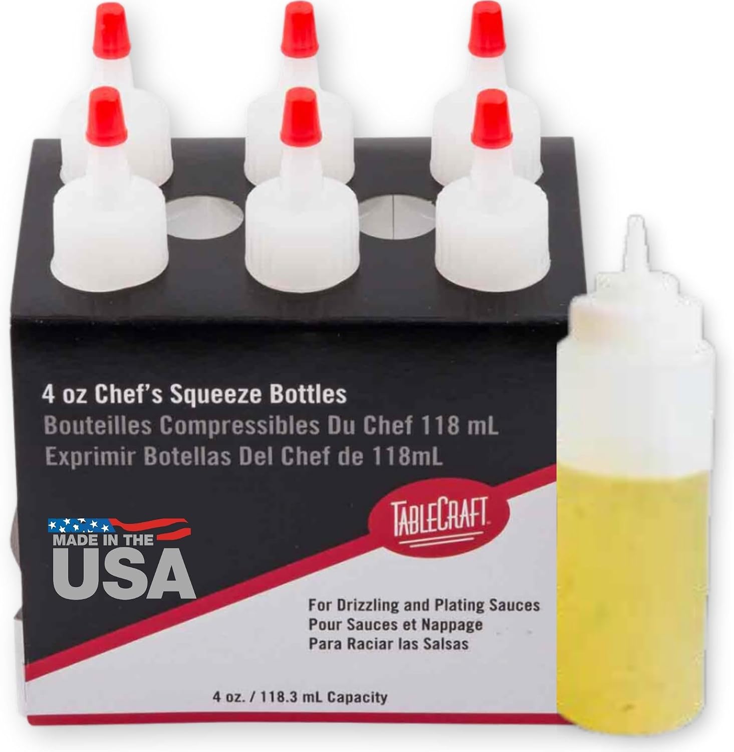 Amazon.com: Tablecraft Plastic Condiment Squeeze Bottles, Foodservice ...