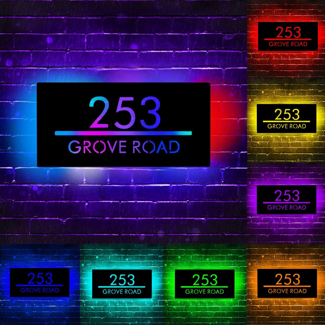 Personalized Led House Numbers Address Neon Sign for Outside Custom ...