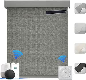Amazon.com: Blindify Motorized 100% Blackout Roller Shades Blinds for Window with Remote Control ...