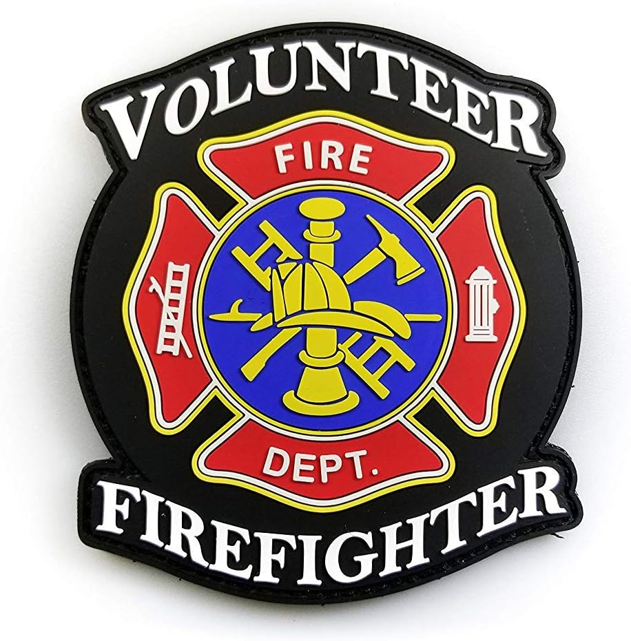 Amazon.com: PVC Morale Patch - Volunteer Firefighter 4"x4" : Sports ...