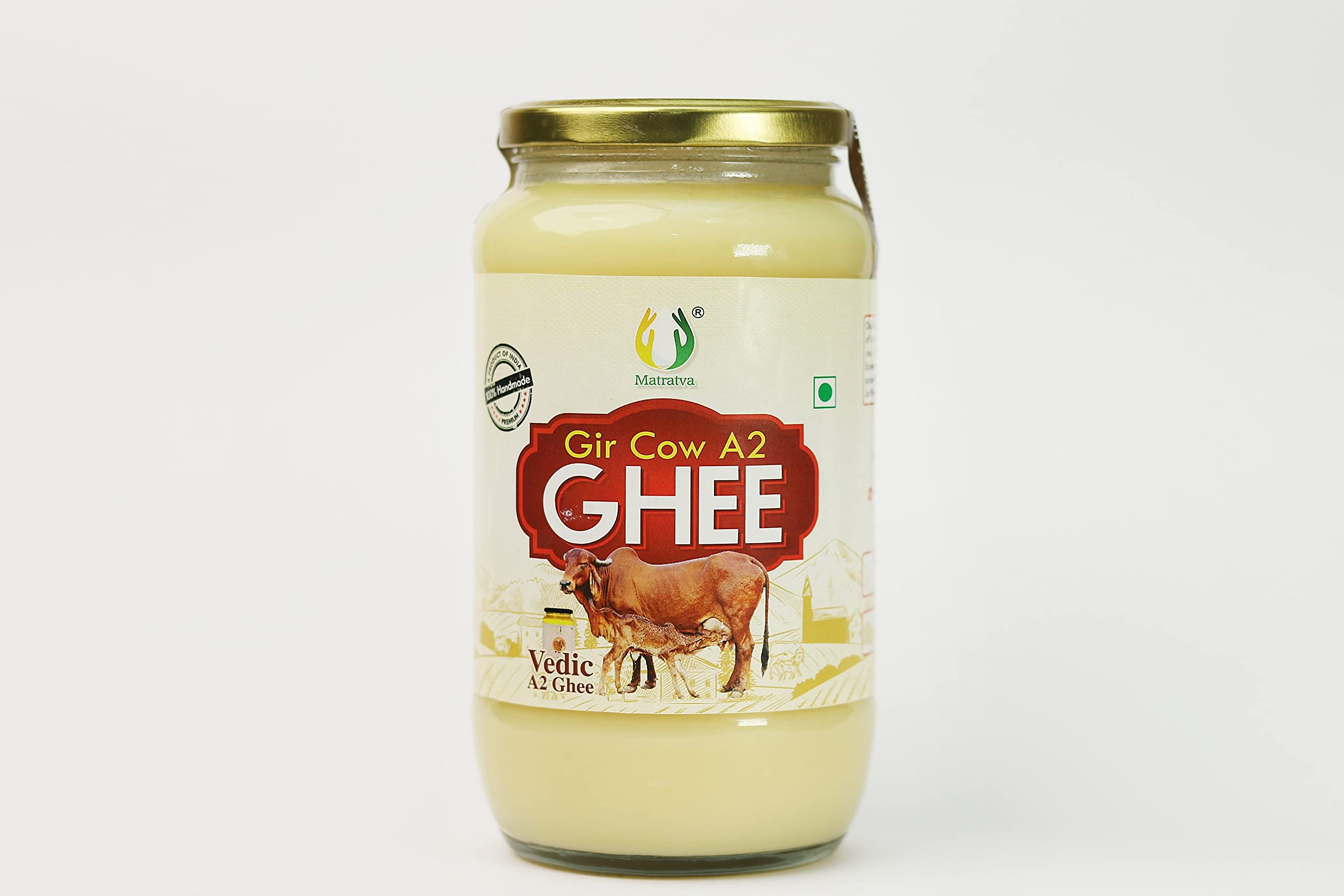 Buy Matratva Desi Gir Cow A2 Ghee 1 lit | Traditional Vedic Bilona ...