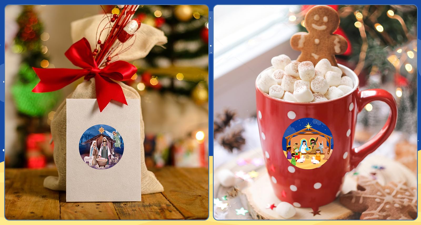 Snapklik.com : 36pcs Happy Birthday Jesus Nativity Stickers For Kids 1. ...