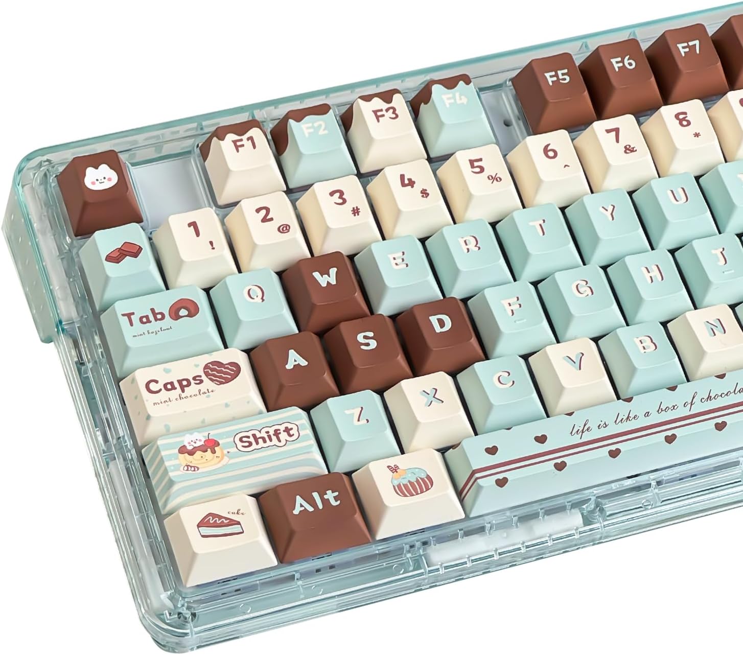 Amazon.com: COOMICKEY PBT Keycaps, Cute Keycaps 60% Percent 152 Keys ...