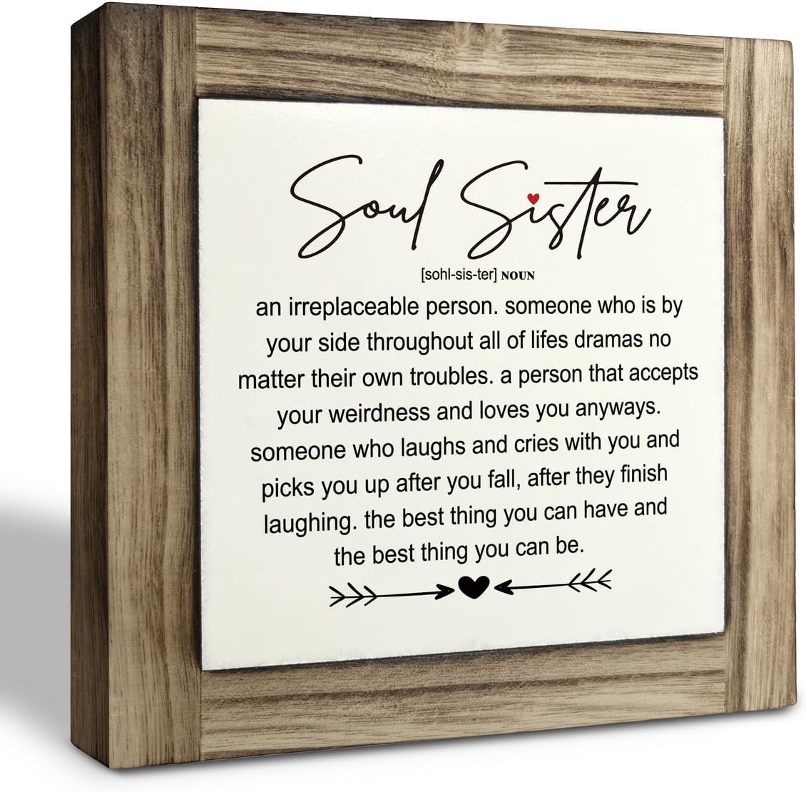 Amazon.com: Friend Decor Sign, Friendship Gift, Box Wood Plaques Desk ...