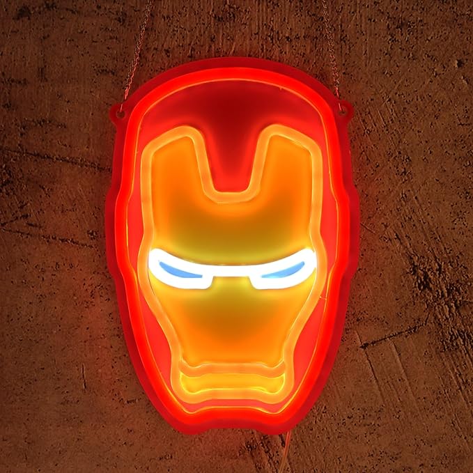 Amazon.com: FRIFUN Gaming Neon Signs Iron-Man Neon Sign Anime Gamer LED ...