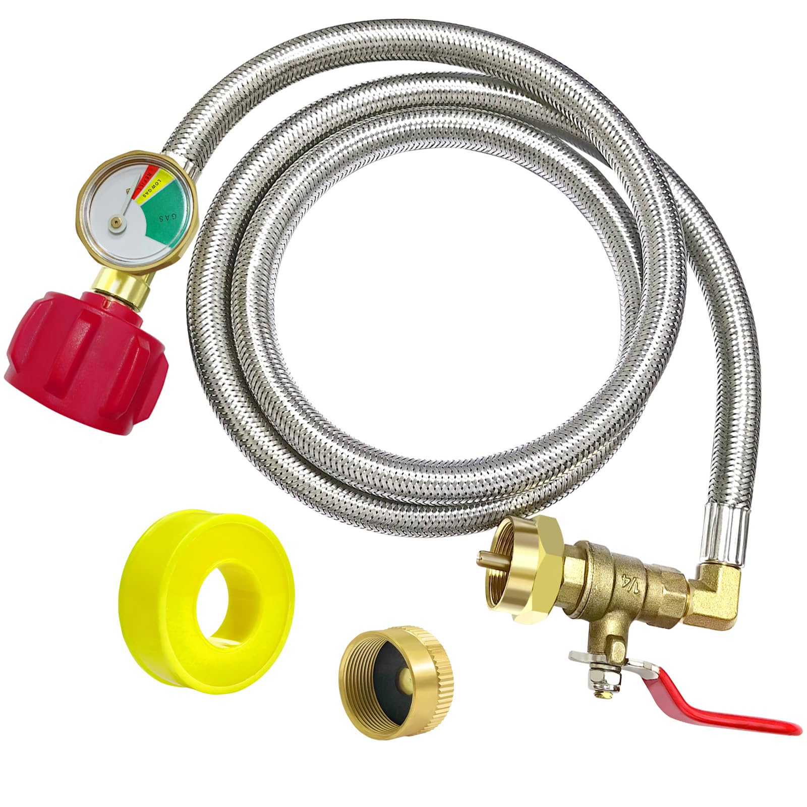 Snapklik.com : MEFUN Upgraded 36" Stainless Braided QCC1 Type Inlet ...