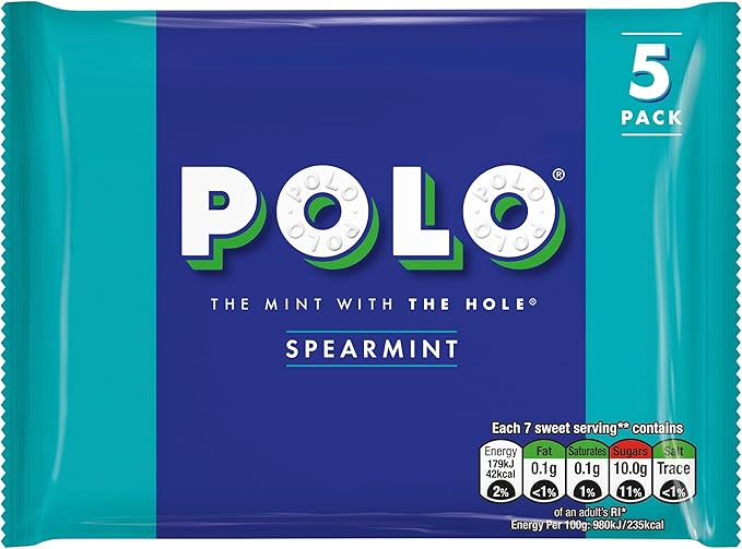 Polo Spearmint Mints Tube Multipack, 5 x 25 g : Amazon.co.uk: Grocery