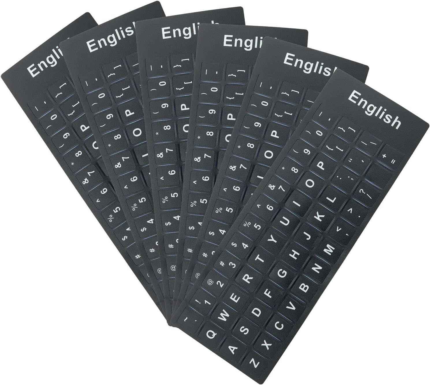Amazon.com: SJZBIN 6PCS Universal English Keyboard Letter Stickers ...