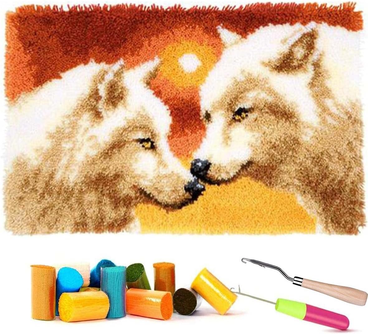 Amazon.com: Latch Hook Rugs Kits for Kids Adults Beginners, Dinosaur ...