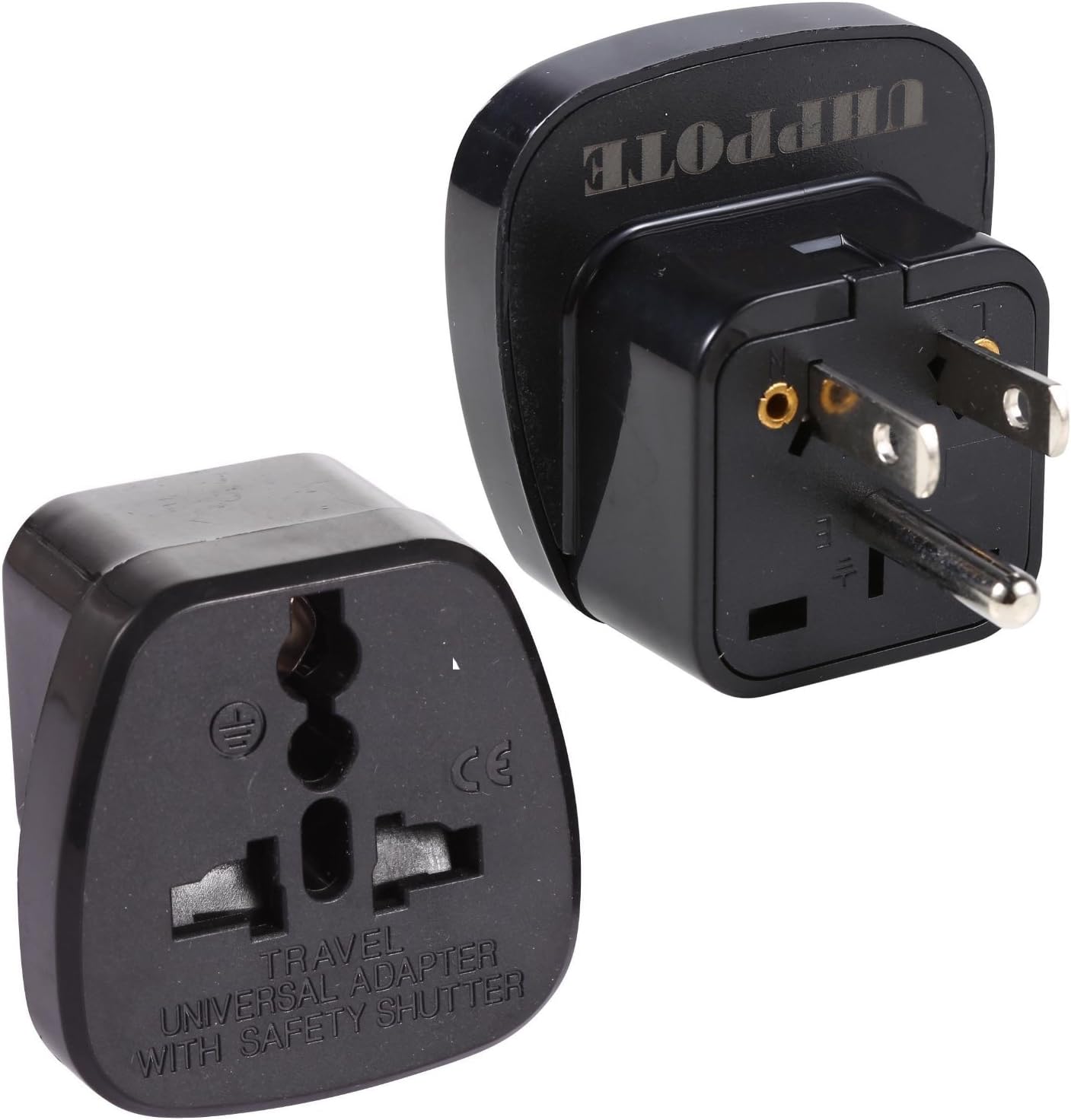Amazon.com: UHPPOTE Universal Type B 3 Pin Grounded AC Plug Travel ...