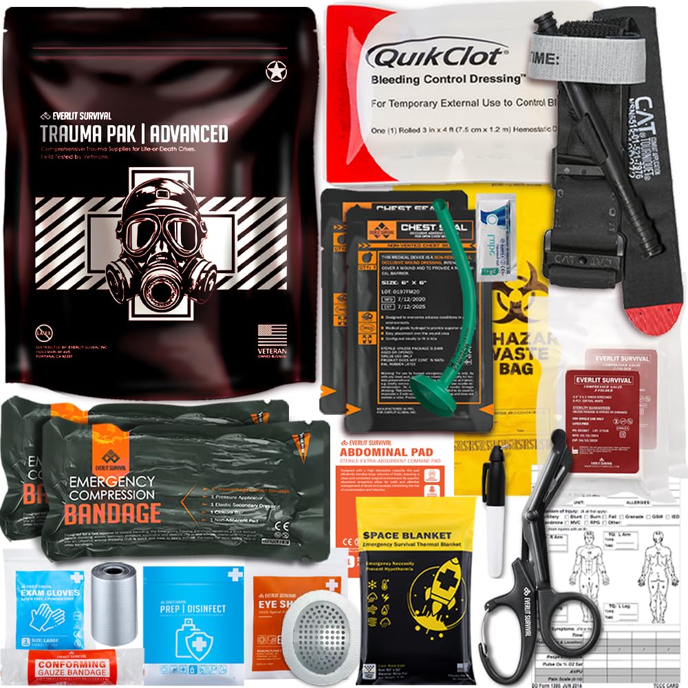 Buy EVERLITTrauma Pak, with CAT GEN-7 Tourniquet QuikClot Hemostatic ...