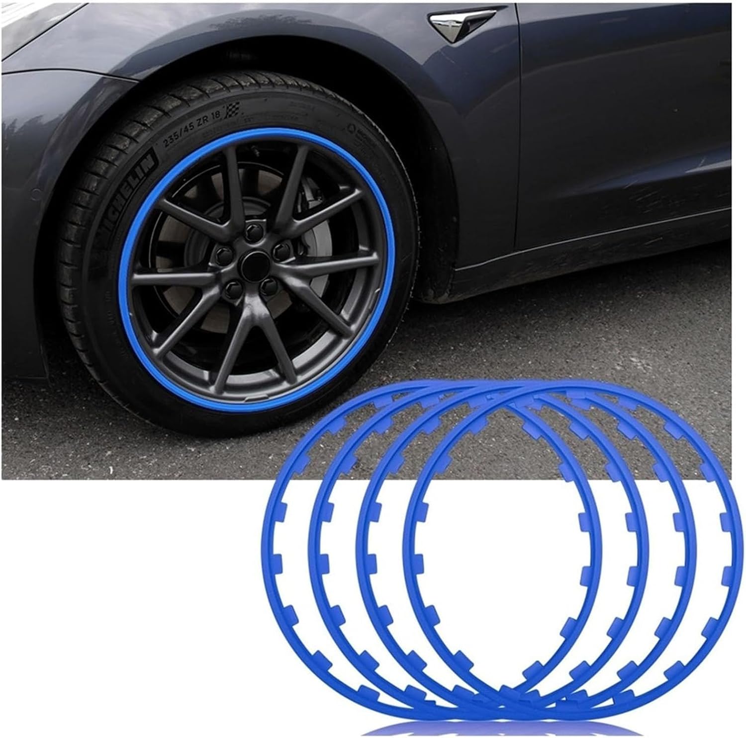 UNbit 16-20in Car Rims Protection Decor Wheel Rim Protector Strip, 4PCS ...