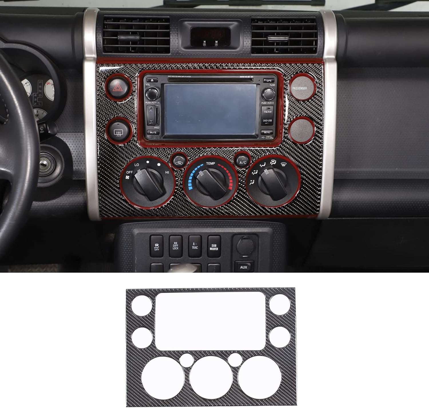 Amazon.com: Fgtagtal Soft Carbon Fiber Center Console Panel Trim Cover ...