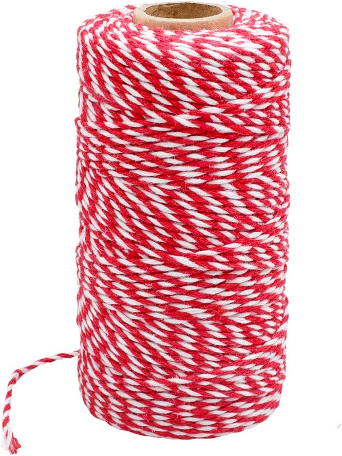 Amazon.com: 656 Feet Red and White Christmas Twine - Durable Christmas ...