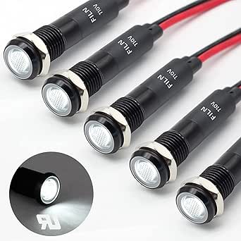Amazon.com: FILN 5Pcs 8MM (5/16") Indicator Light led 110v 120v ...