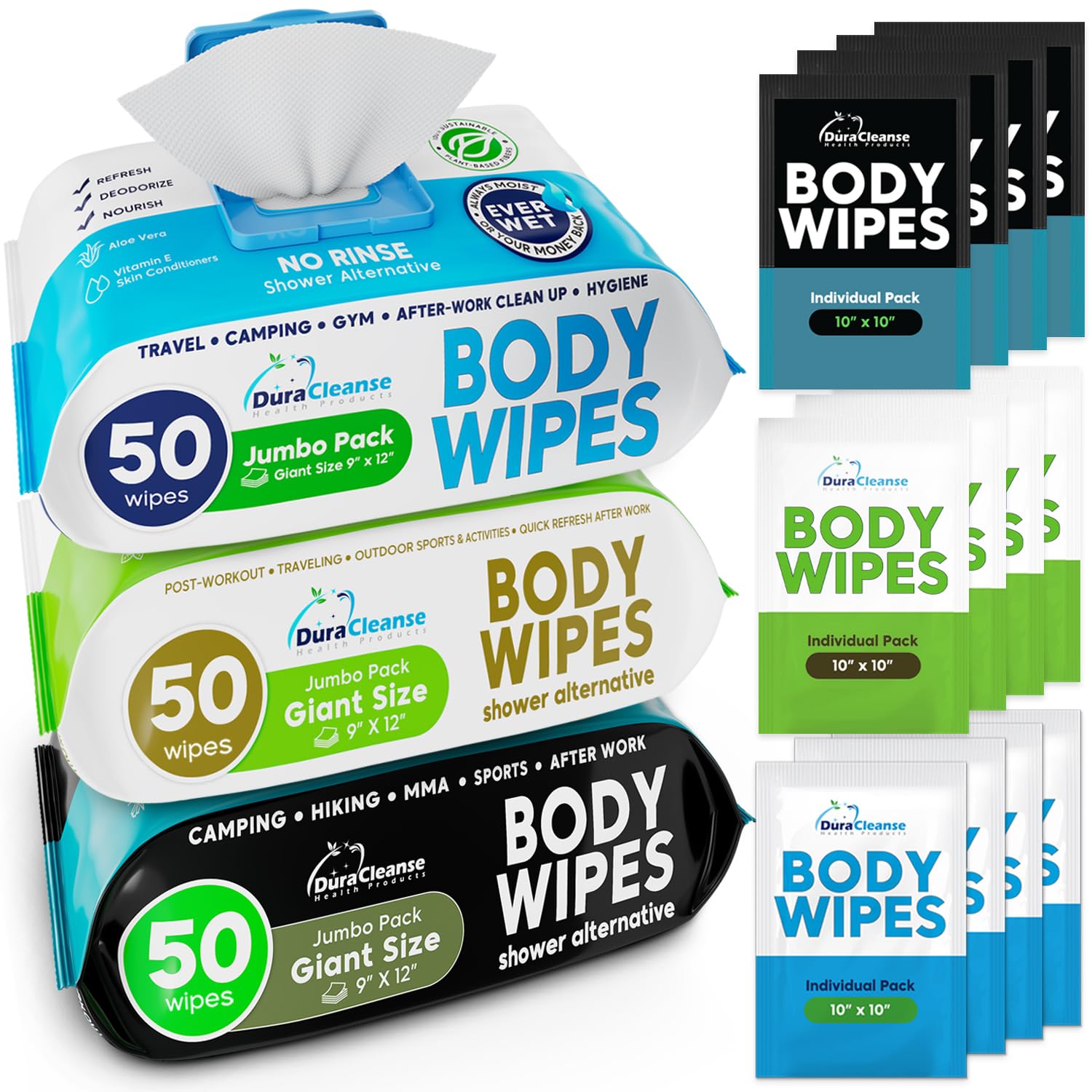 Amazon.com: Body Wipes for Men and Women, Extra Moist No Rinse Cleaning ...