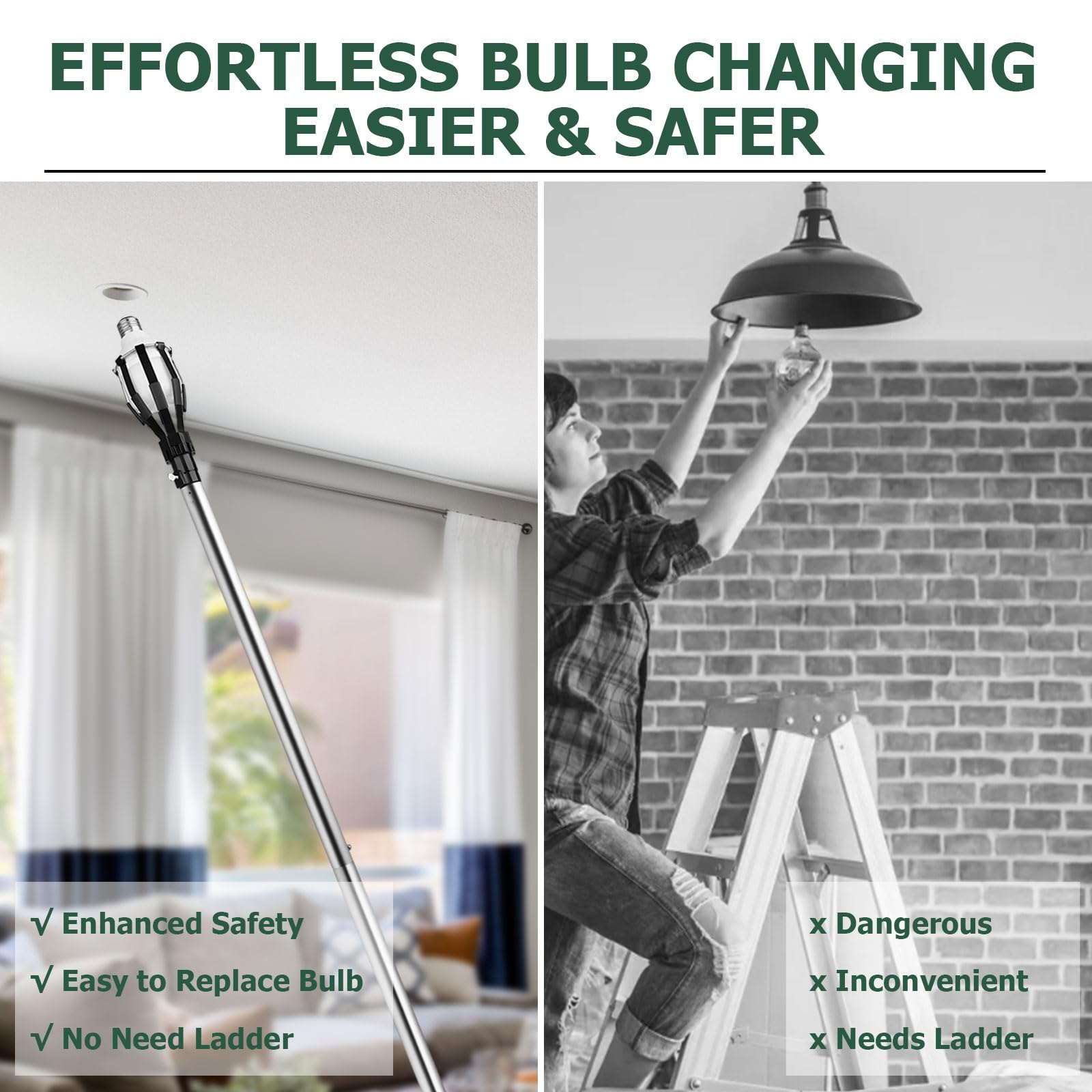 Ladder Light Bulb Changer How To Change A High Light Bulb Fixture