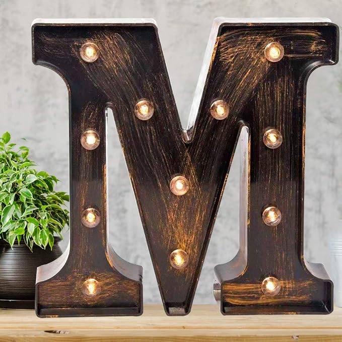 Amazon.com: Vintage Light Up Marquee Letters with Lights – Illuminated ...