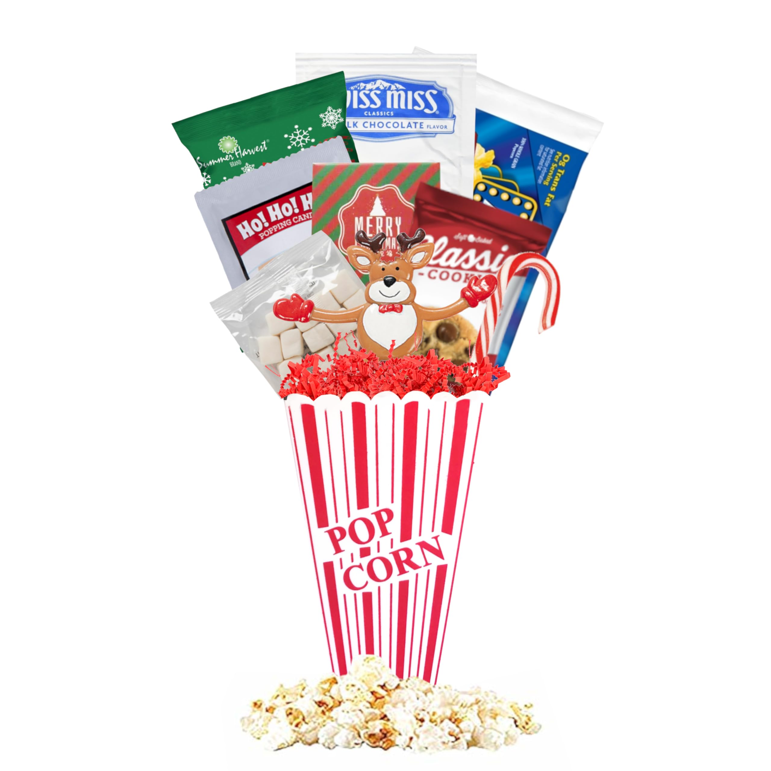 Amazon.com : Christmas Movie Night Gift Baskets - Festive Reusable ...