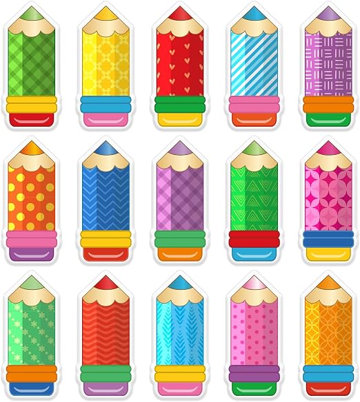 Amazon.com: Whaline 30 Pcs Back to School Thick Gel Clings Colorful ...