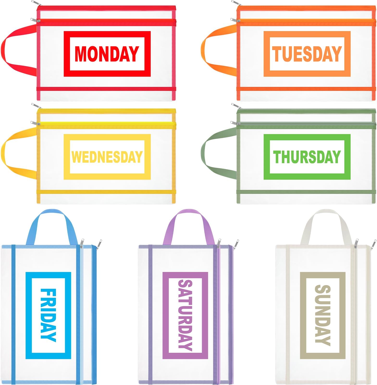 Amazon.com: Trandraft 7 Pack Packing Cubes for Kids and Baby Days of ...