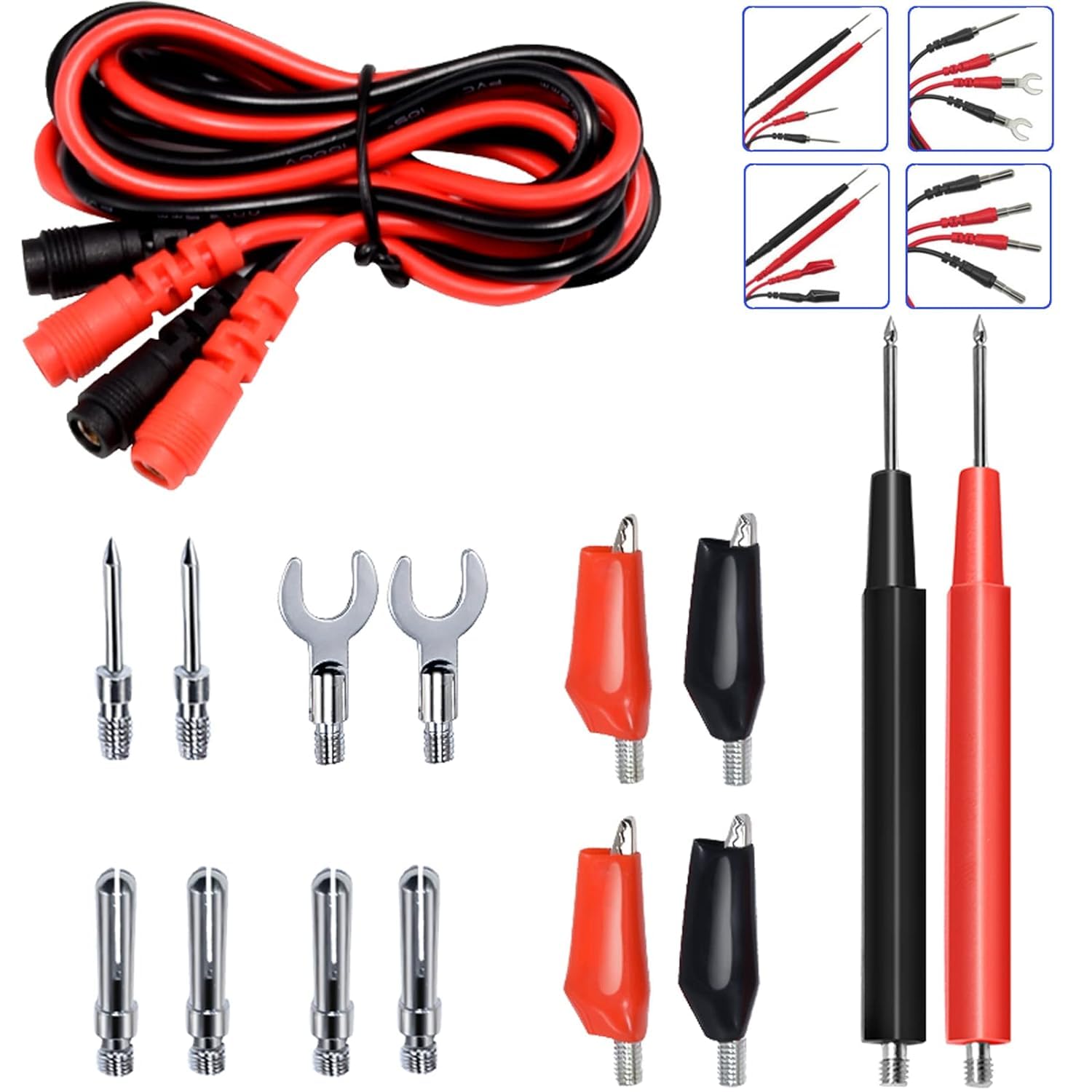 Serplex® 16-in-1 Multimeter Test Leads Kit for 4mm Multimeter ...