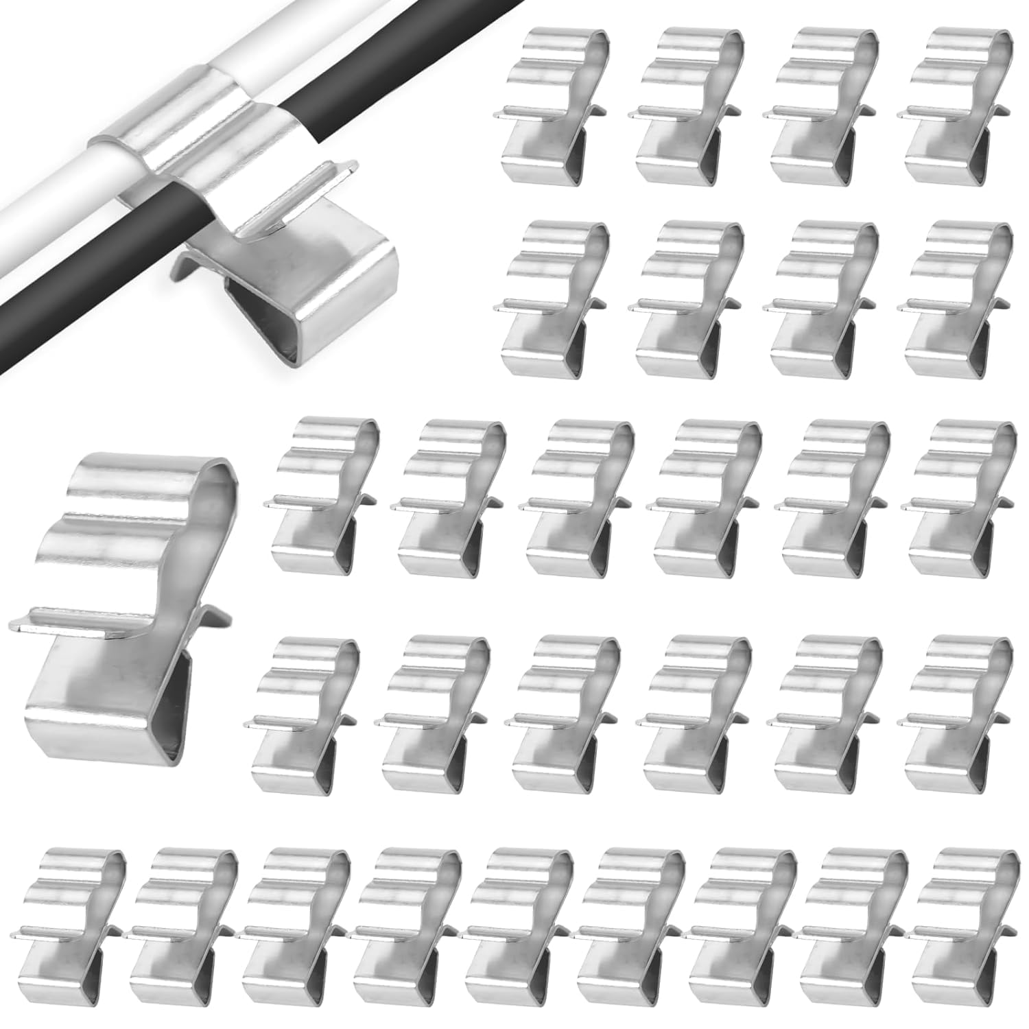 DEWIN 50pcs Solar Cable Clips, Solar Panel Wire Clips Electrical Cord ...