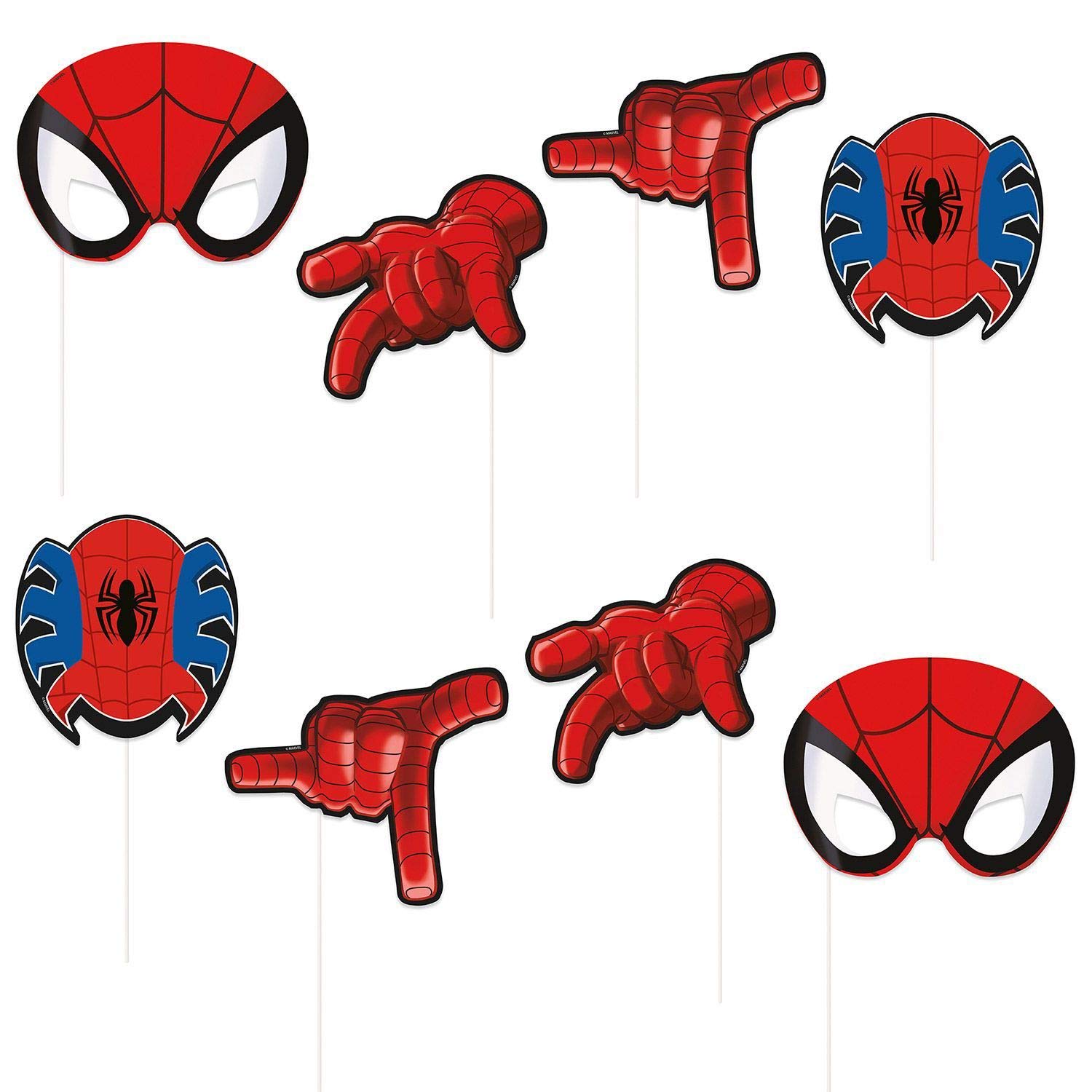 Buy CherishX.com Spider Theme Photo Booth Party Props Set of 8 Pieces ...