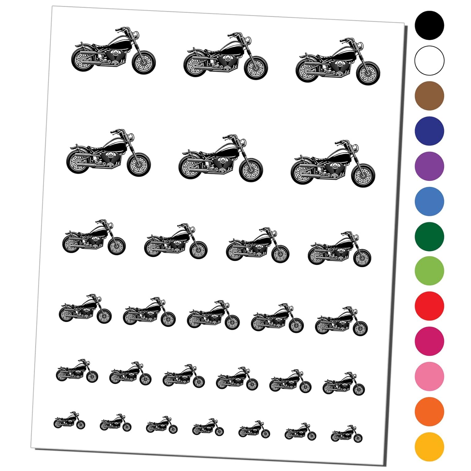 Amazon.com : Motorcycle Motorbike Biker Vehicle Wheels Hog Temporary ...