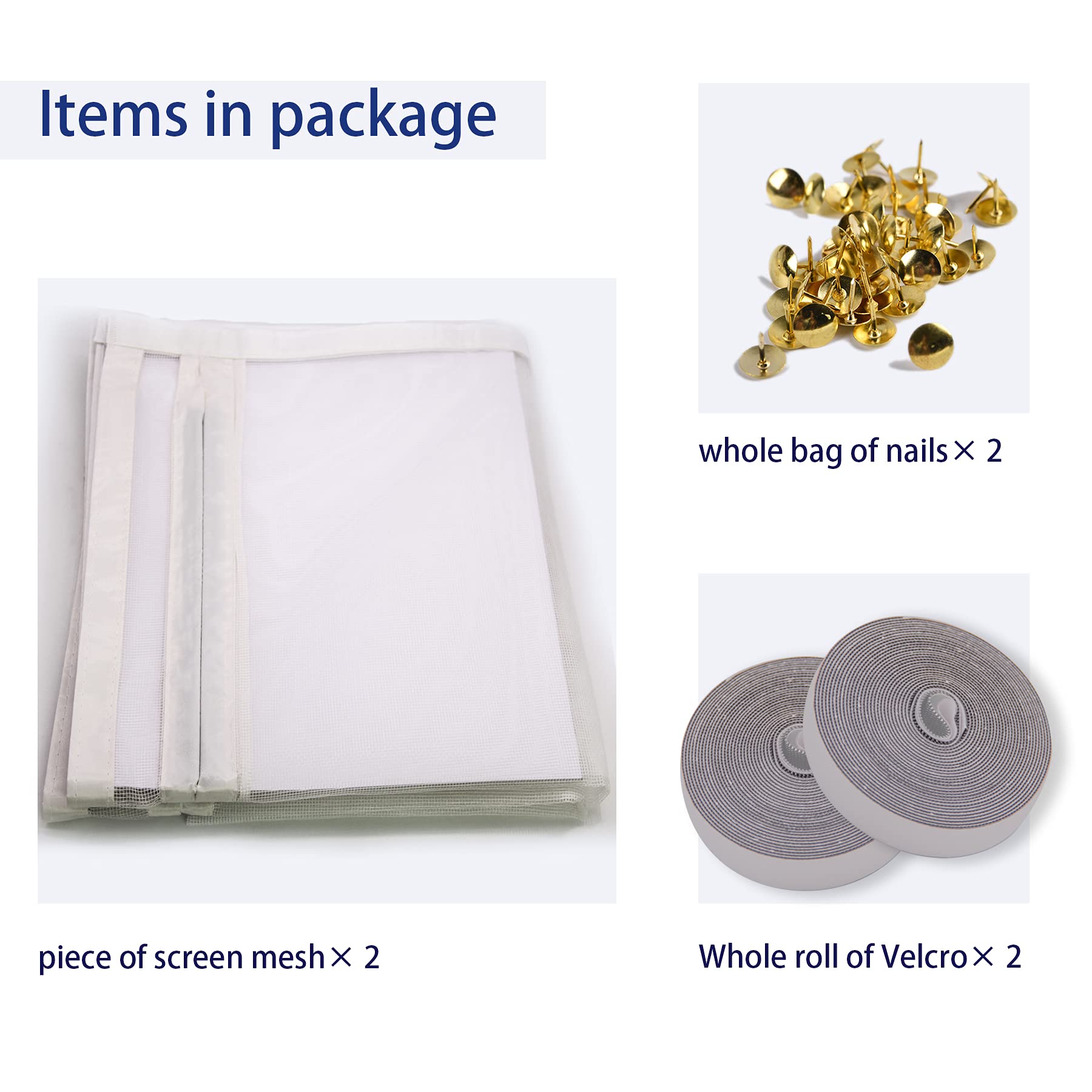 Snapklik.com : Magnetic Window Screen Mesh, 2 Packs Window Screen Net ...