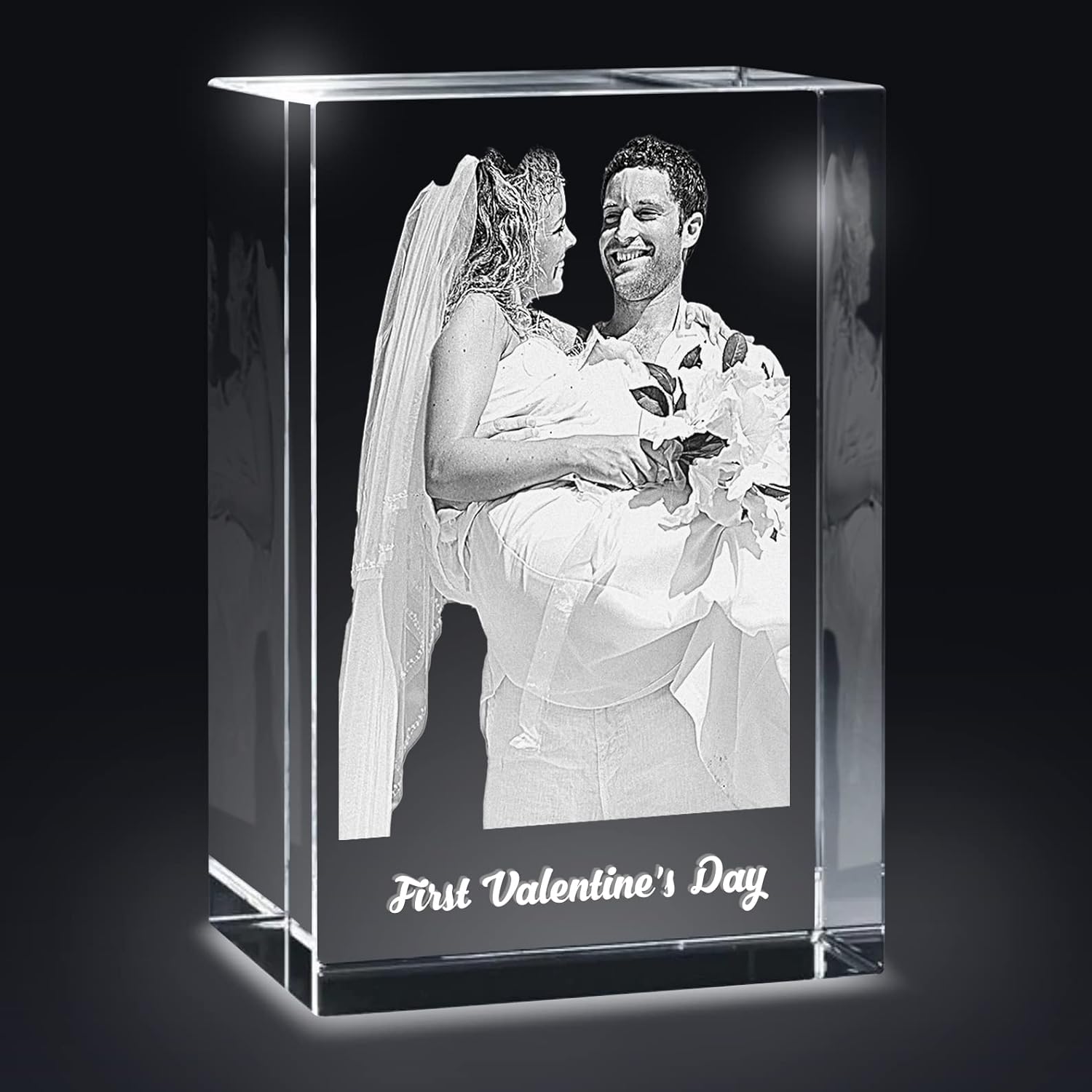 Amazon.com - Personalized 3D Crystal Photo, Custom 3D Photo Crystal ...