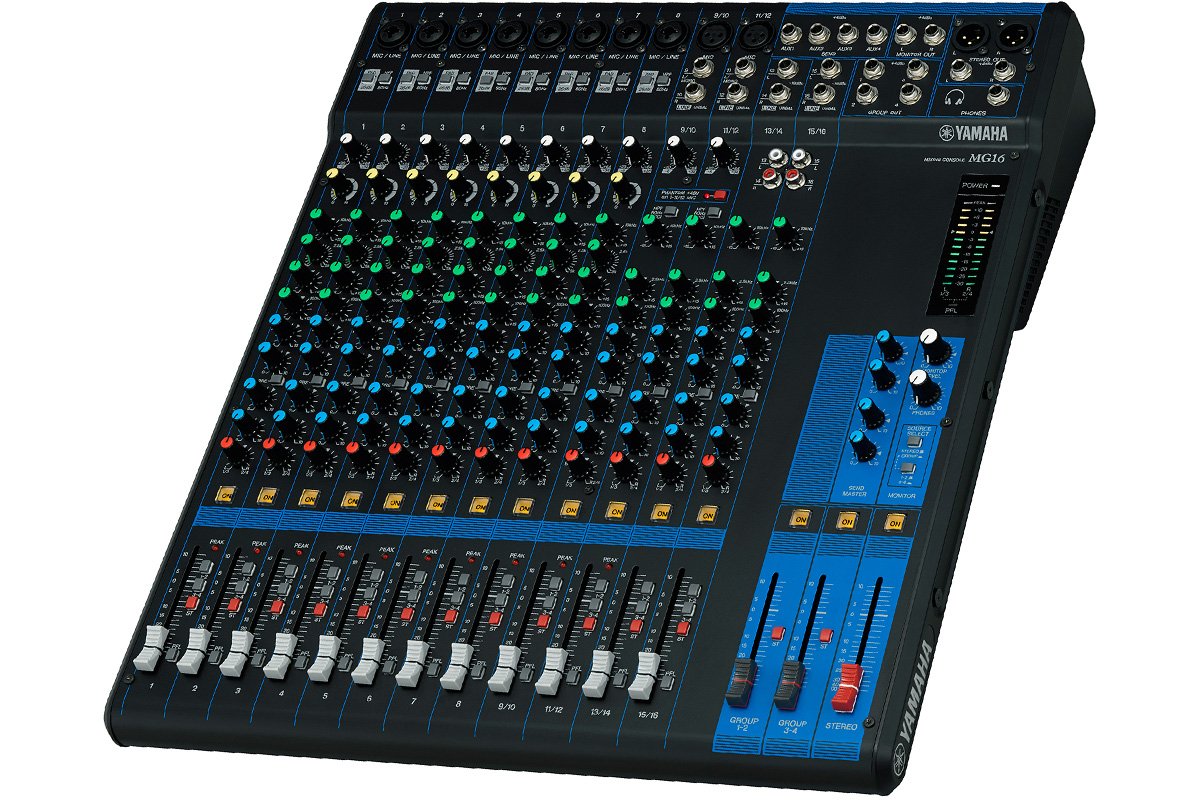 Yamaha MG16 Analog Mixing Console,16-channel Analog Mixer with 10 ...