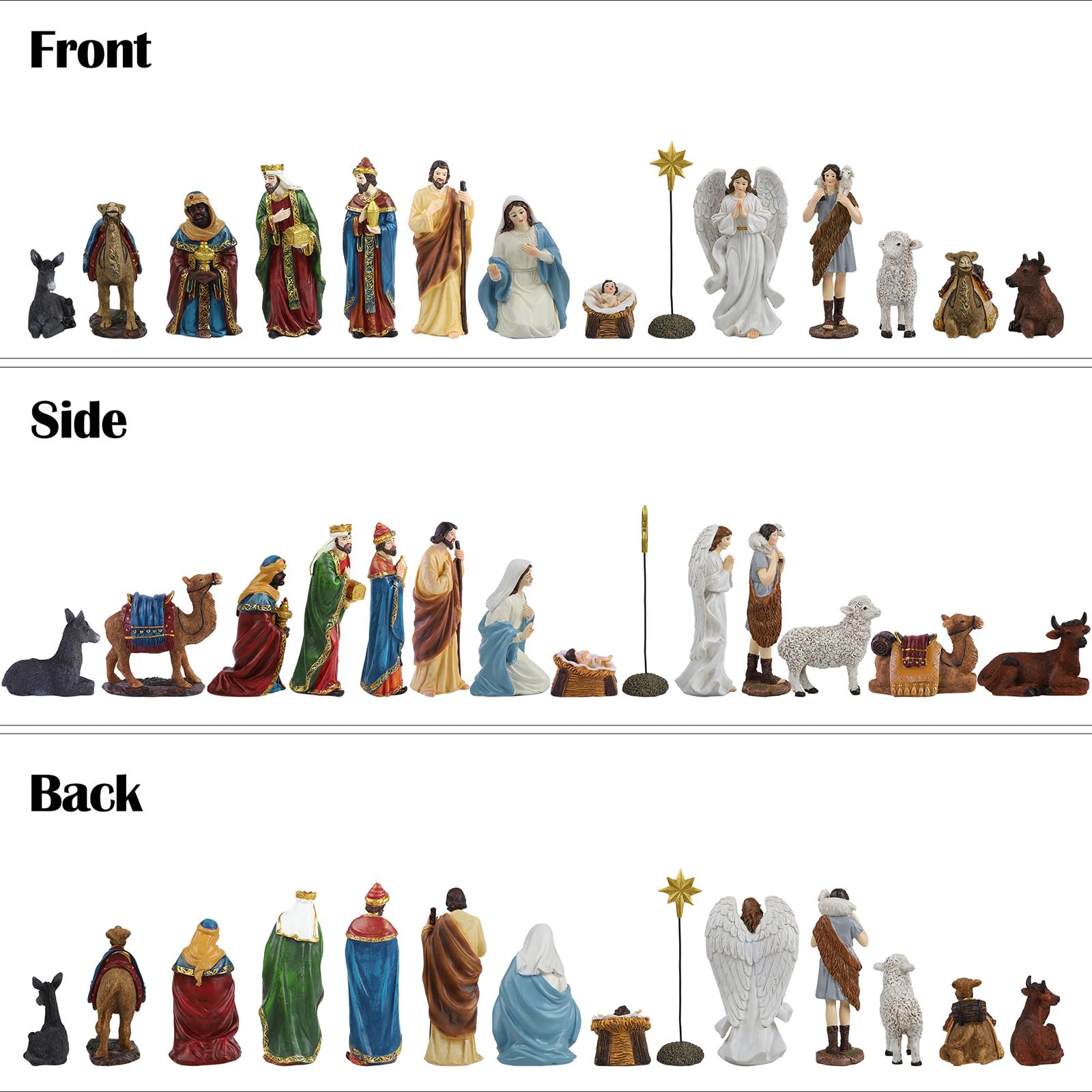 Snapklik.com : 15 Pack Nativity Sets For Christmas Indoor Set 7 Inches ...