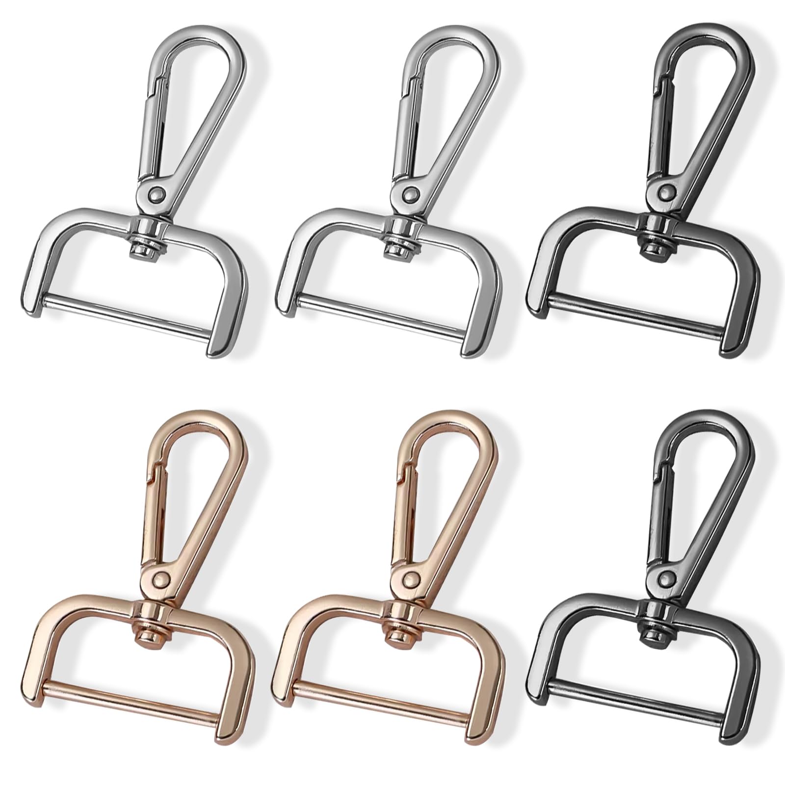 Snap Hook Swivel Clasp, 6 PCS Handbag Clips 26mm Replacement Keychain ...