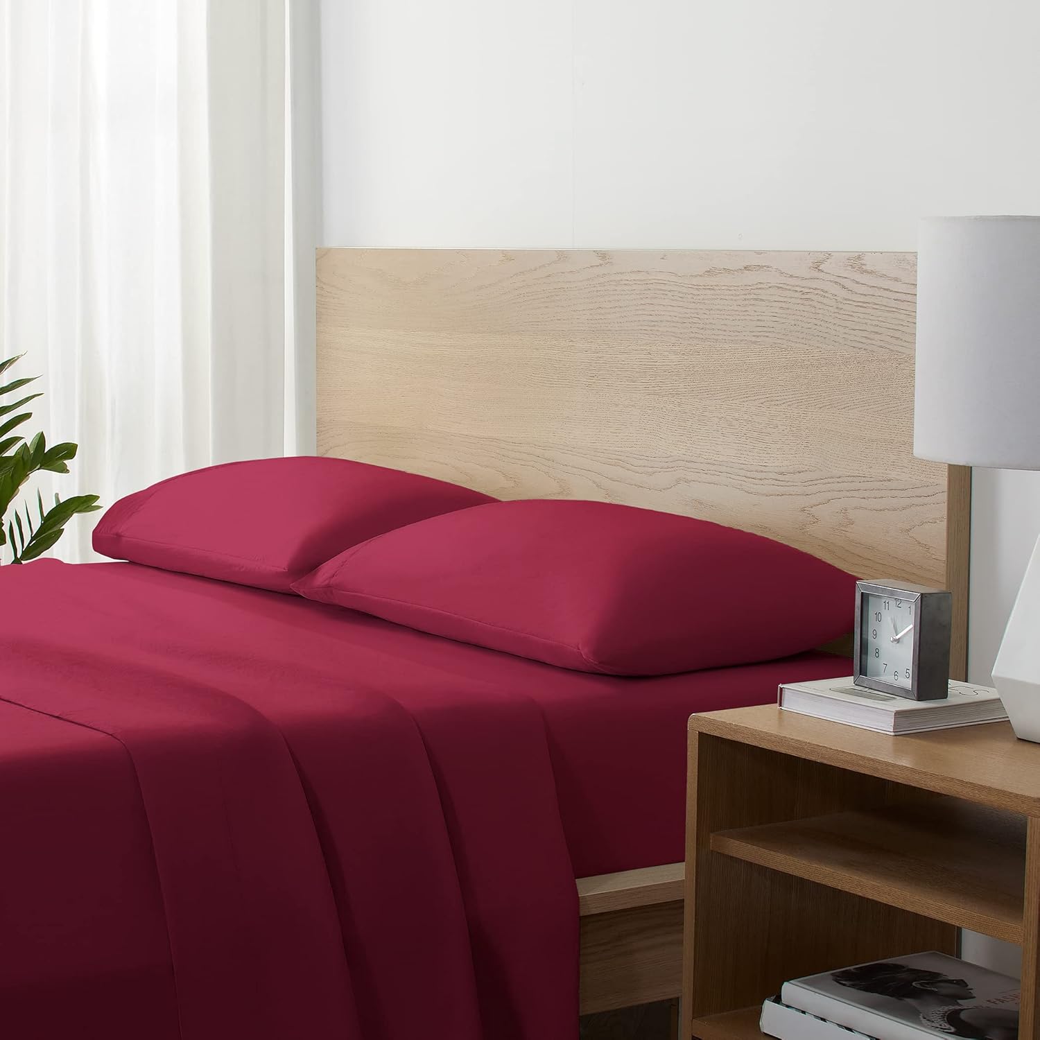 Amazon.com: Serta Supersoft Washed Cooling 4 Piece Bed Sheet Set with ...