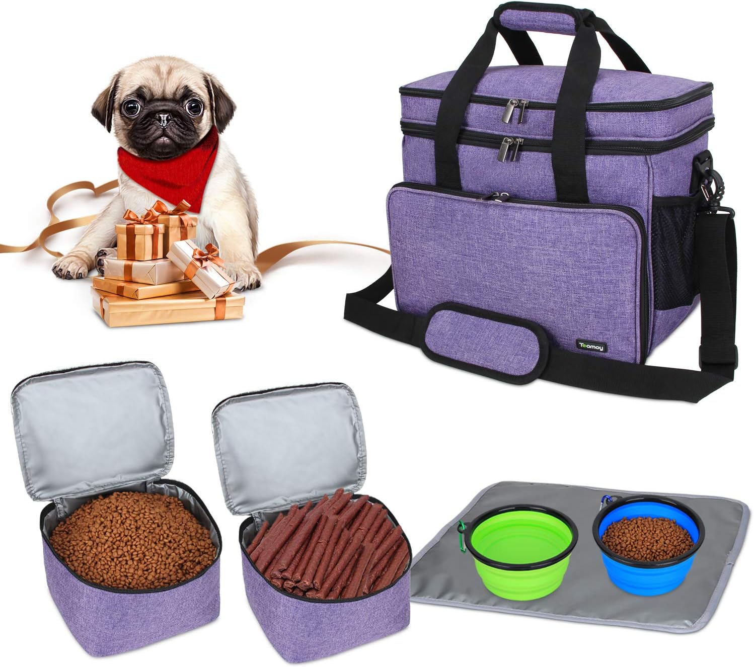 Pecute Hunde Reisetasche Große Hundetasche, Haustier, mit 2 ...