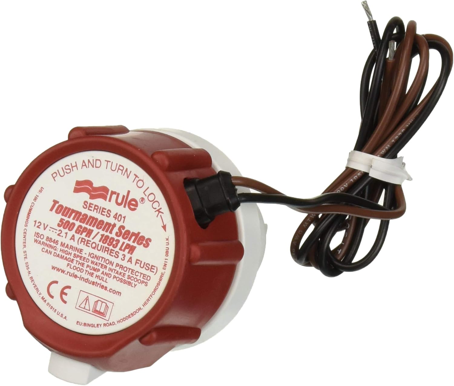 Amazon.com: Rule Industries 45DR 500Gph Replacement Motor Car- , White ...