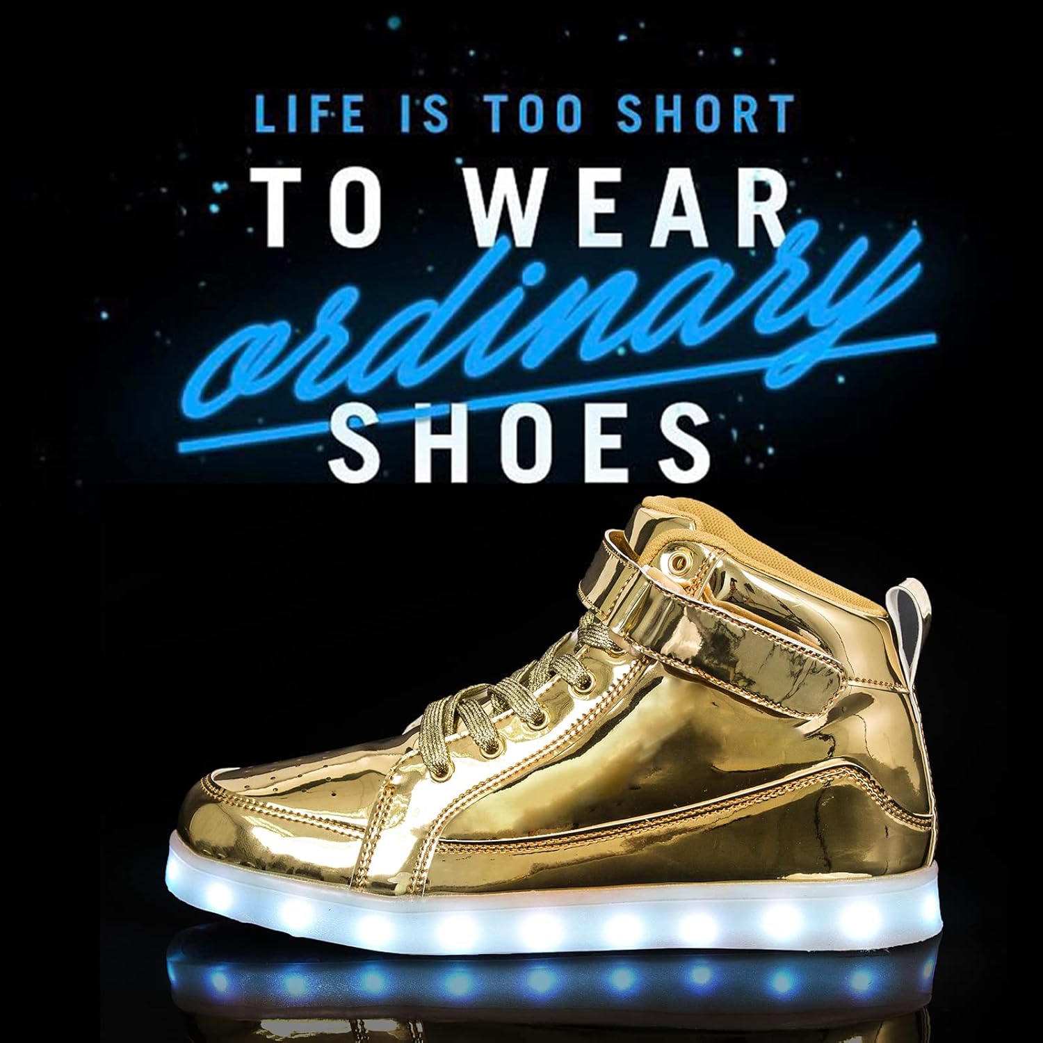 IGxx LED Light Up Shoes Light for Men High Top LED Sneakers USB ...